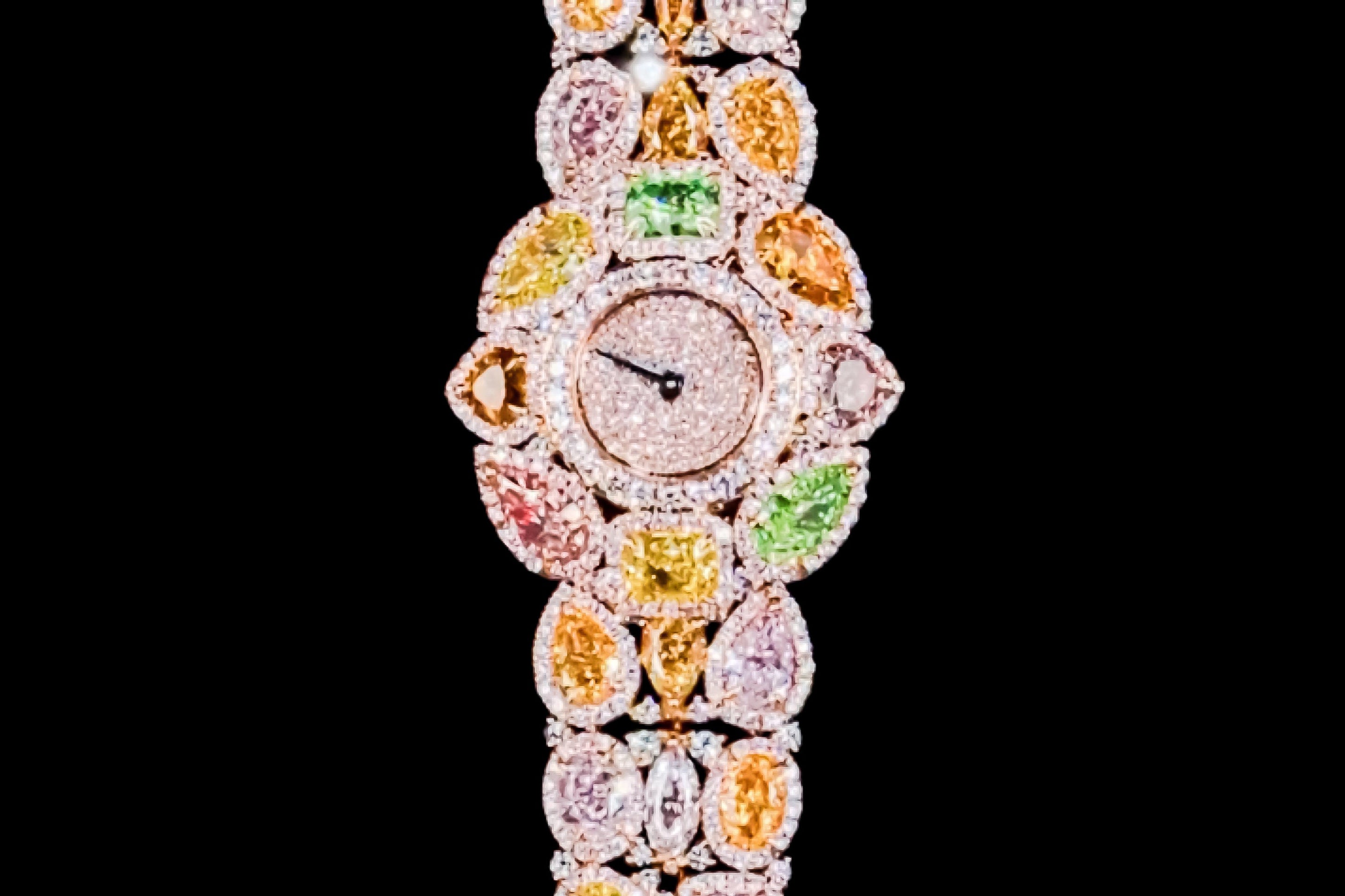Gia Certified Fancy Color Diamond Watch